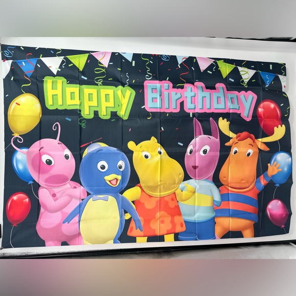 Party Supplies | The Backyardigans Happy Birthday Backdrop Banner 5x3ft ...